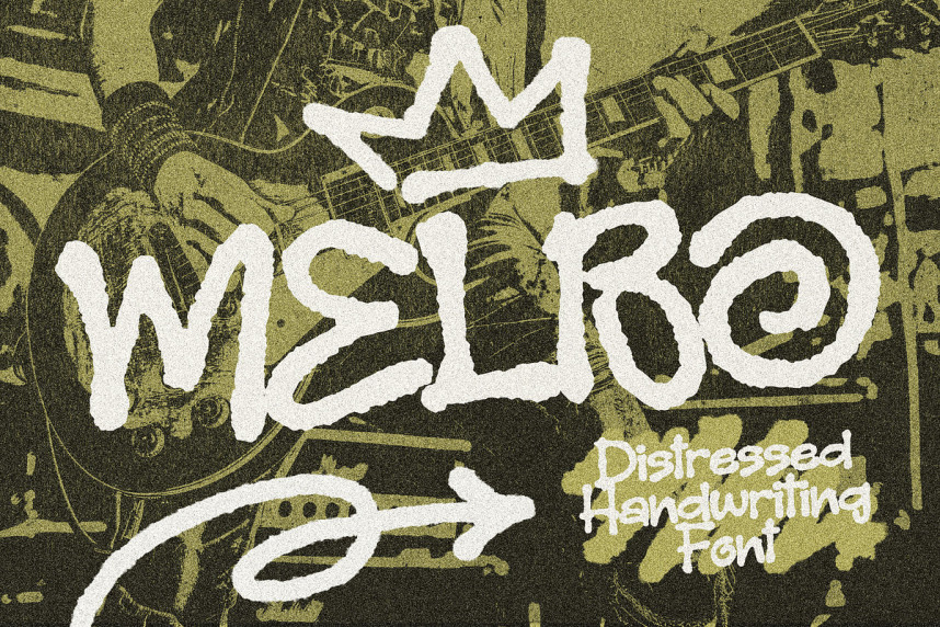Melbo Distressed Font - Befonts