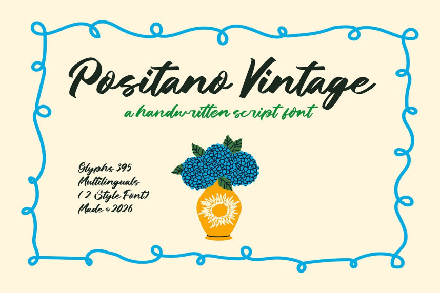Positano Vintage Font - Befonts
