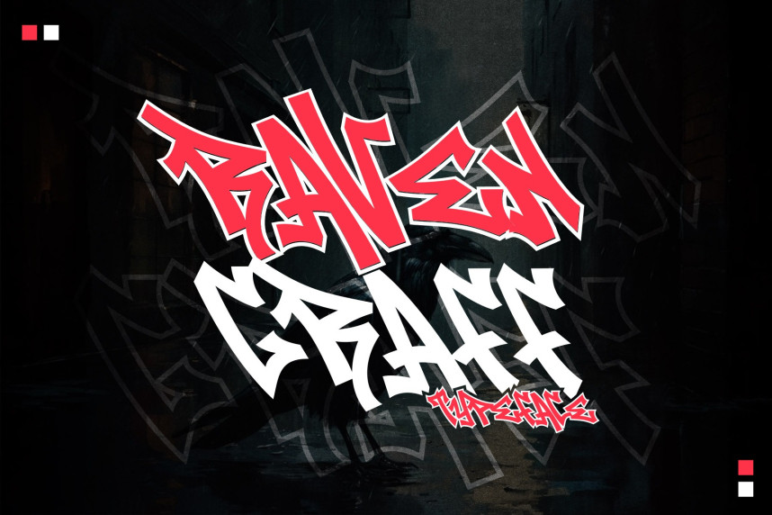 Raven Graff – Graffiti Font - Befonts