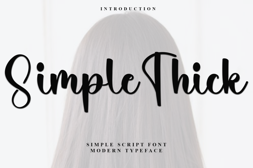 Simple Thick – Stylish Handwritten Script Font - Befonts