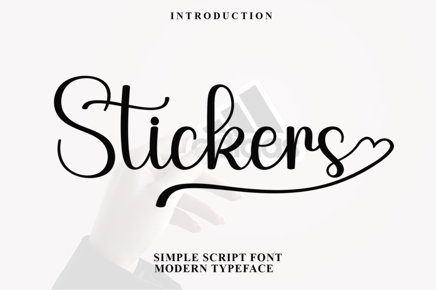 Stickers – Stylish Handwritten Script Font - Befonts