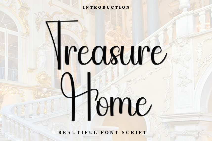 TreasureHome – Natural Script Handwritten Font - Befonts