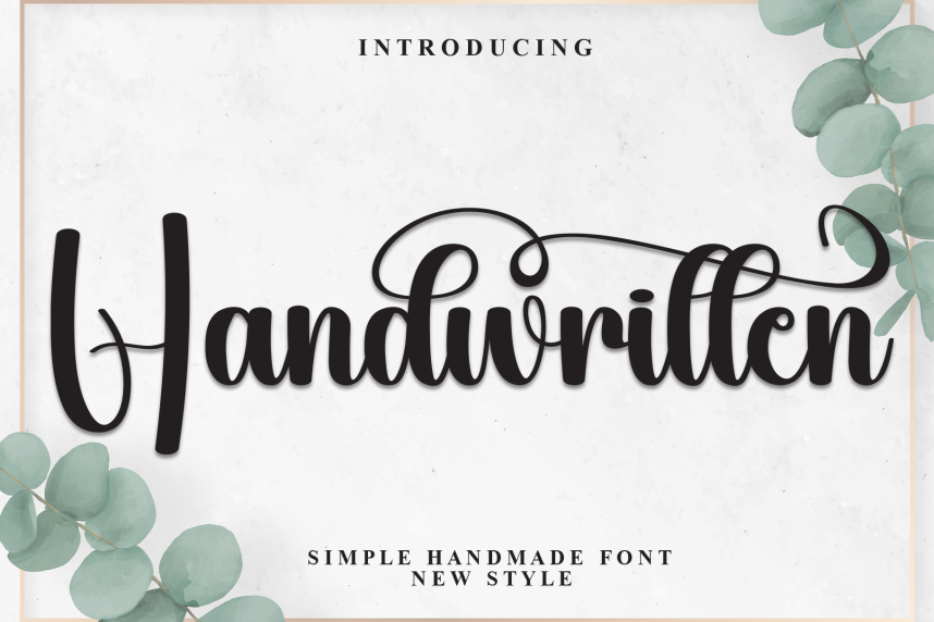 Handwritten - Simple Handmade Font - Befonts