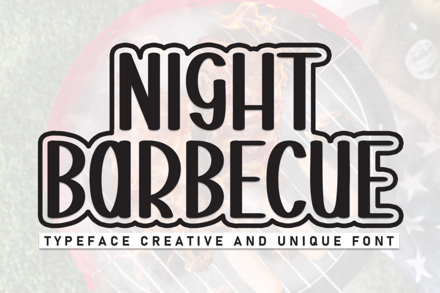 Night Barbecue – Creative And Unique Font - Befonts