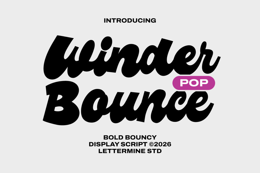 Winder Pop Bounce - Display Script Font - Befonts