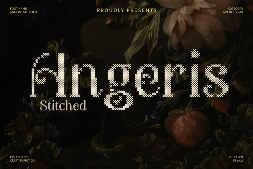 Angeris Stitched Font - Befonts