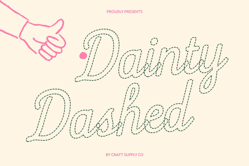CS Dainty Dashed Font - Befonts