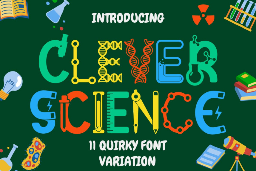 Clever Science Font - Befonts