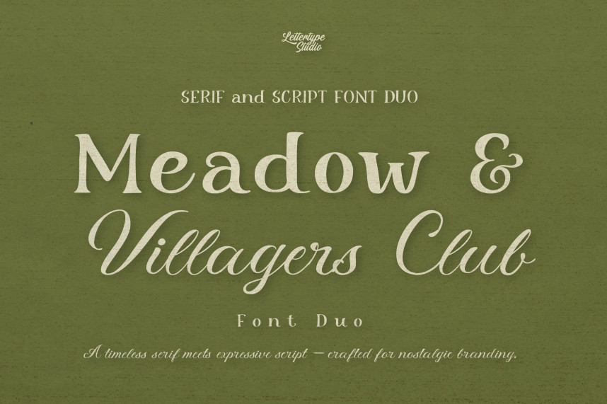 Meadow & Villager Club Font - Befonts