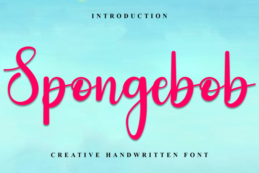Spongebob – Handwritten Script Font - Befonts