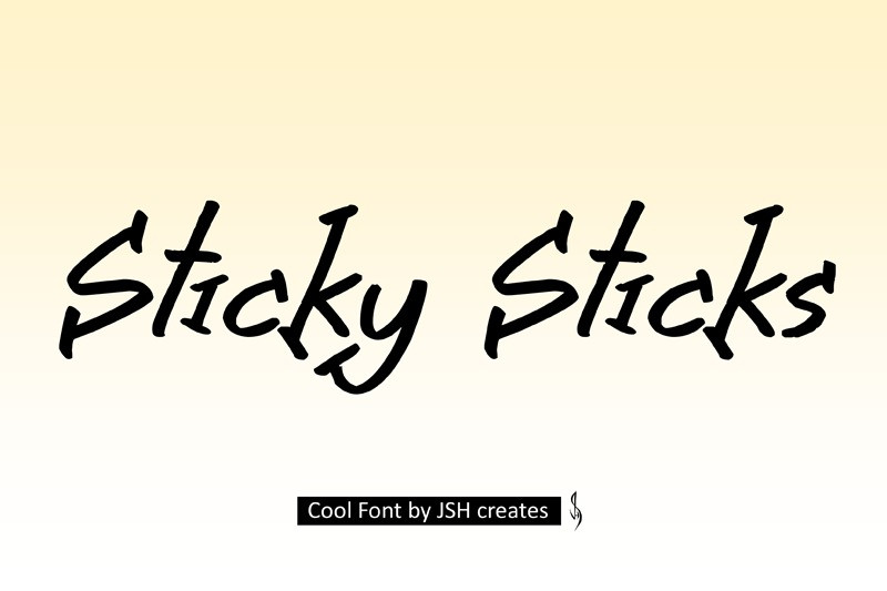 Sticky Sticks Font - Befonts