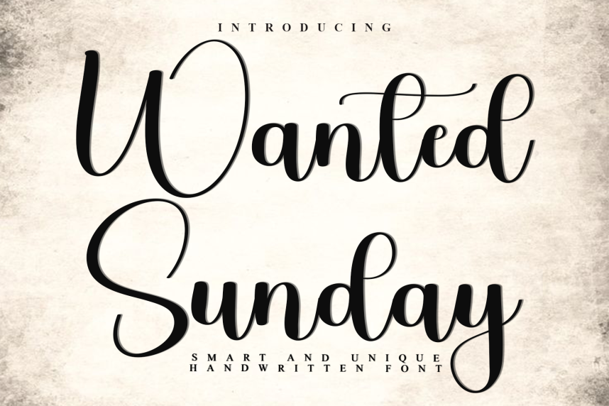 Wanted Sunday – Casual Handwritten Script Font - Befonts