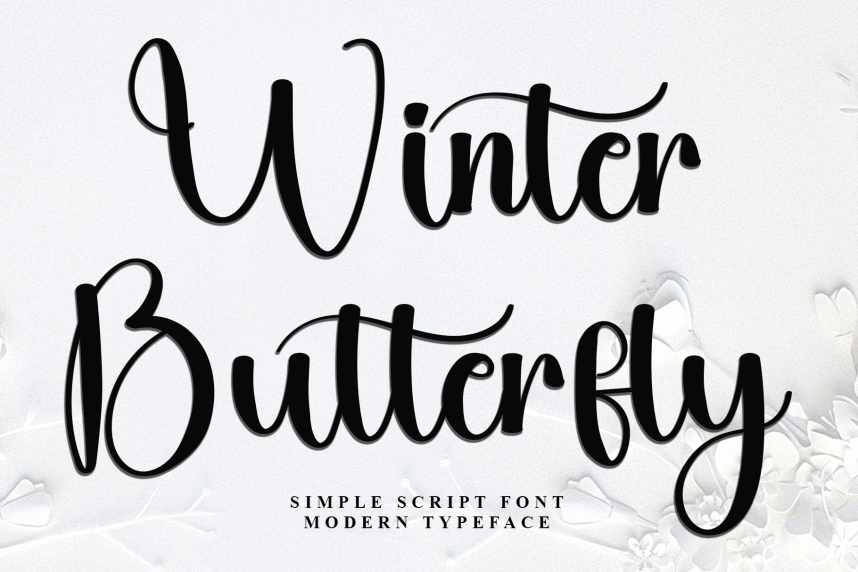 Winter Butterfly – Stylish Handwritten Script Font - Befonts