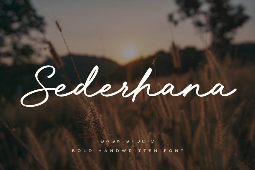 Sederhana – Bold Handwriting Font - Befonts
