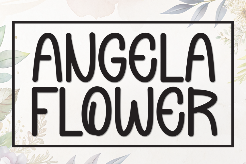 Angela Flower Handmade Font - Befonts