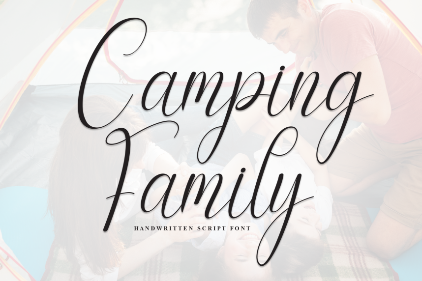 Camping Family – Stylish Handwritten Script Font - Befonts