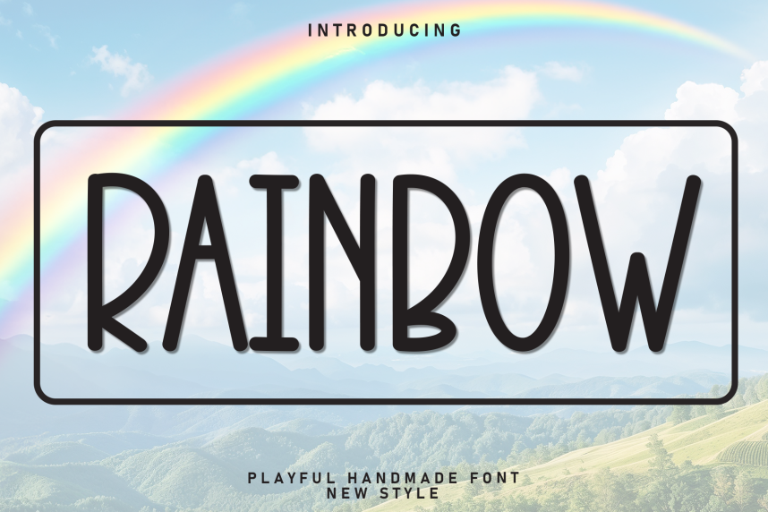 Rainbow Playful Handmade Font - Befonts