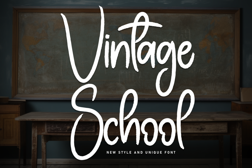 Vintage School – Natural Script Handwritten Font - Befonts