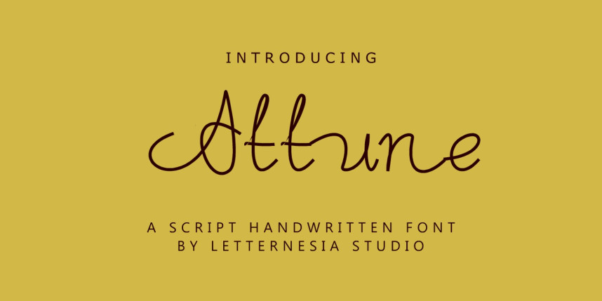 Attune Script Font - Befonts