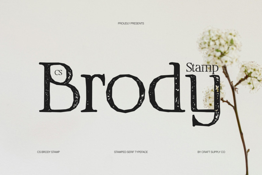 CS Brody Stamp Font - Befonts