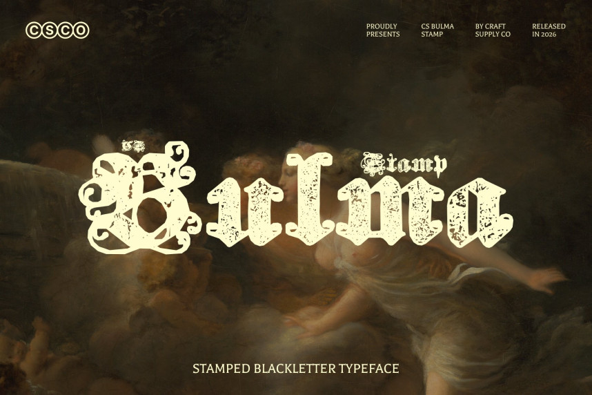 CS Bulma Stamp Font - Befonts