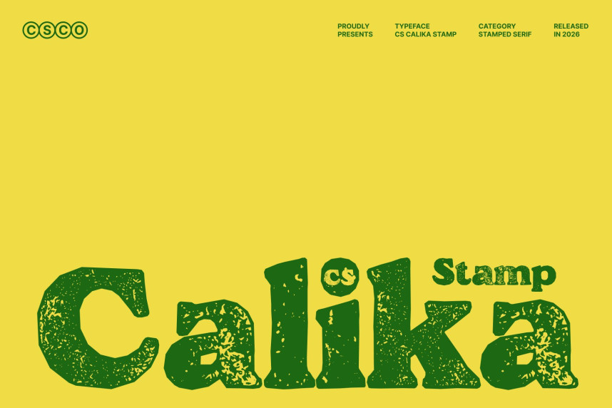 CS Calika Stamp Font - Befonts