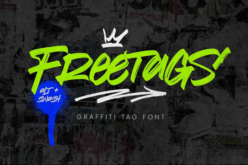 Freetags Graffiti Font - Befonts