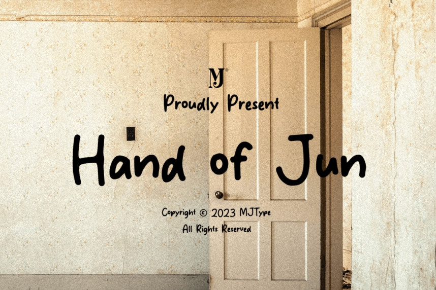 Hand Of Jun Font - Befonts