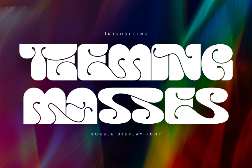 Teeming Masses - Bold Groovy Font - Befonts