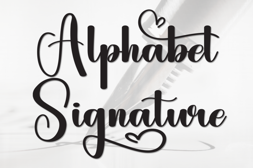 Alphabet Signature – Casual Handwritten Script Font - Befonts