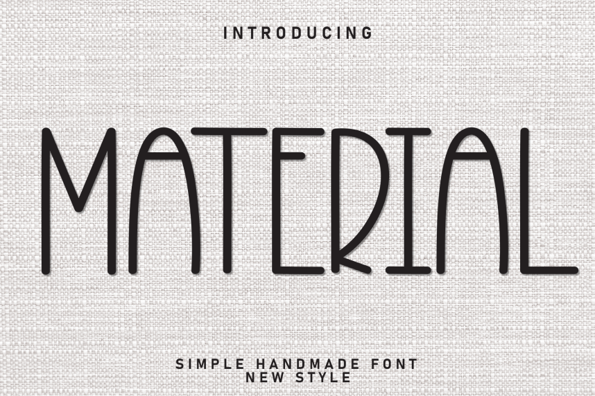 Material - Simple Handmade Font - Befonts