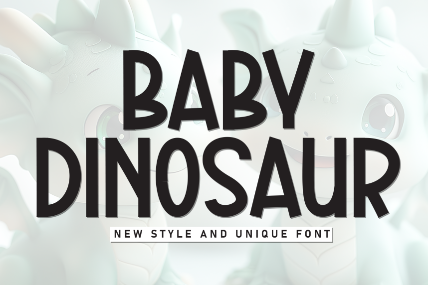 Baby Dinosaur Playful Font - Befonts