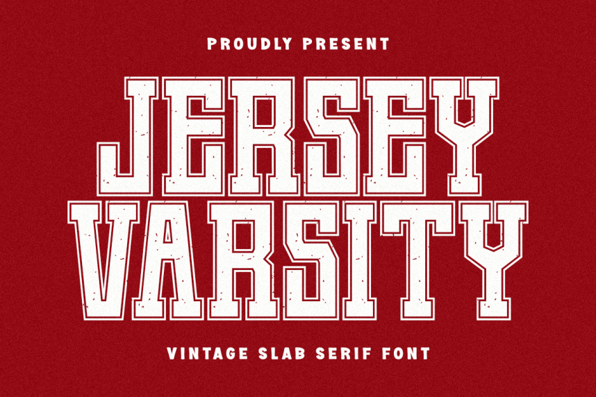 Jersey Varsity Slab Serif Font - Befonts