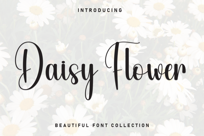Daisy Flower – Stylish Handwritten Script Font - Befonts