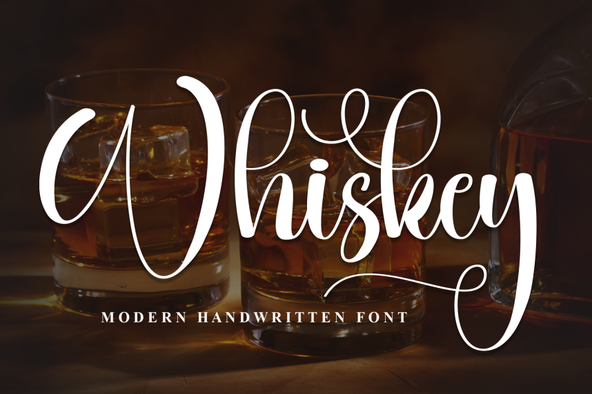 Whiskey – Authentic Handwritten Style Font - Befonts