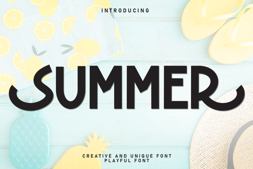 Summer – Creative And Unique Font - Befonts