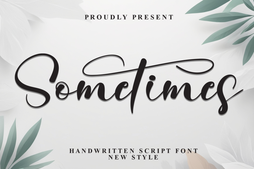 Sometimes Calligraphy Script Font - Befonts