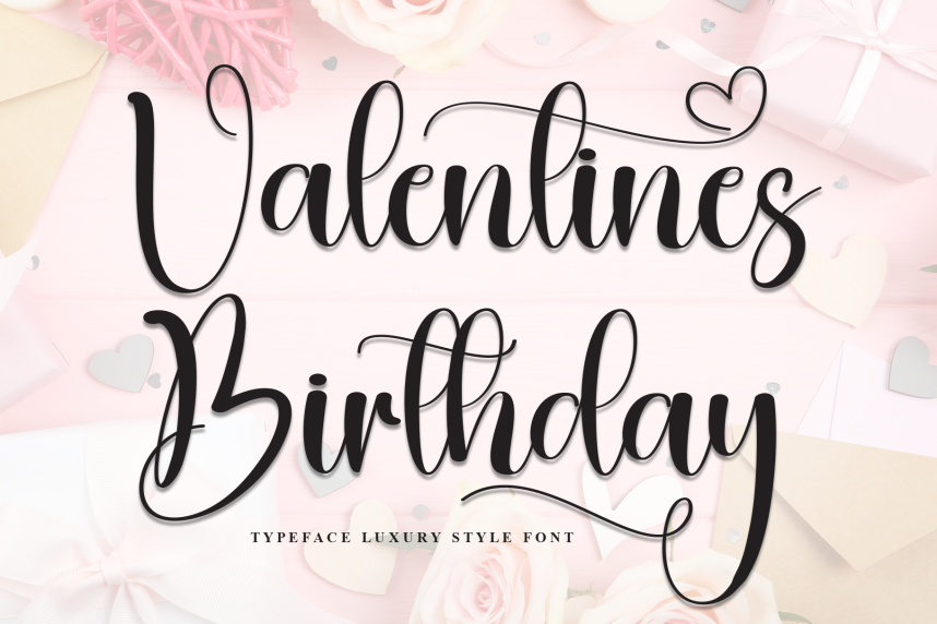 Valentines Birthday Script Font - Befonts