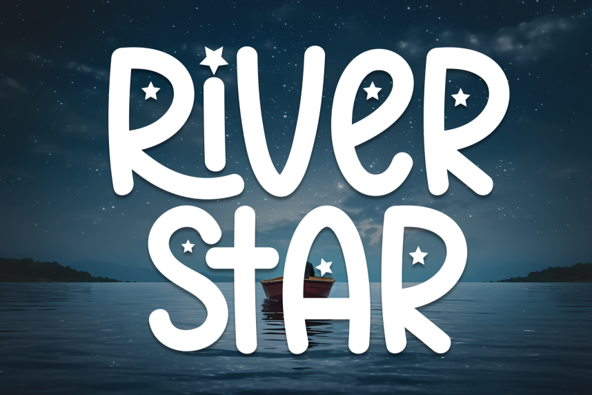 River Star Script Font - Befonts