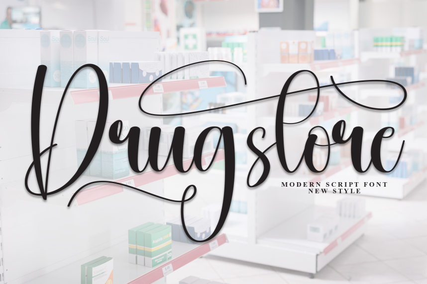 Drugstore Calligraphy Script Font - Befonts