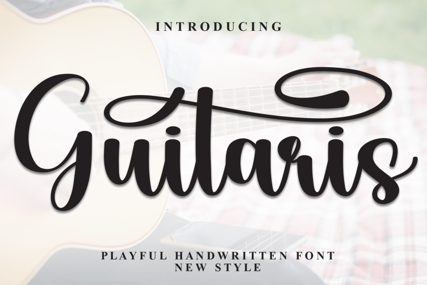 Guitaris Calligraphy Script Font - Befonts