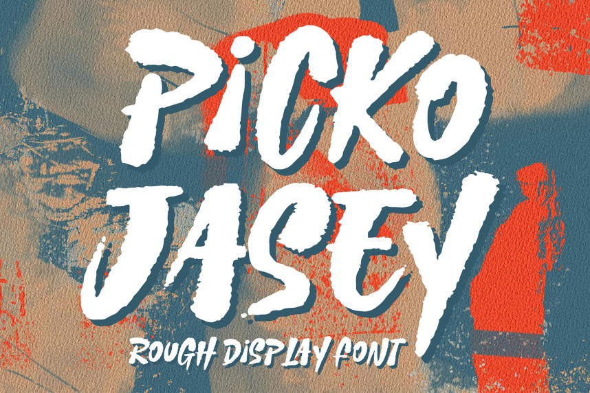 Picko Jasey – Rough Brush Font - Befonts