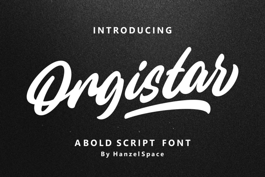 Orgistar - Bold Script Font - Befonts