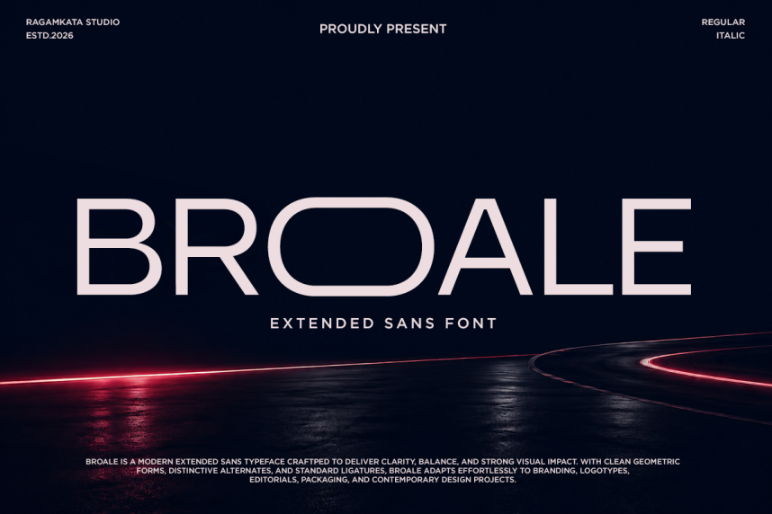 Broale - Ultrawide Sans Font - Befonts