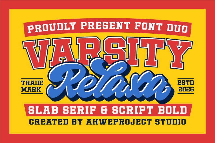 Varsity Relaxa Slab Serif Font - Befonts