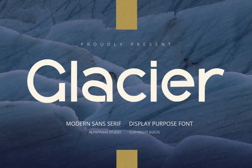 Glacier - Display Font - Befonts