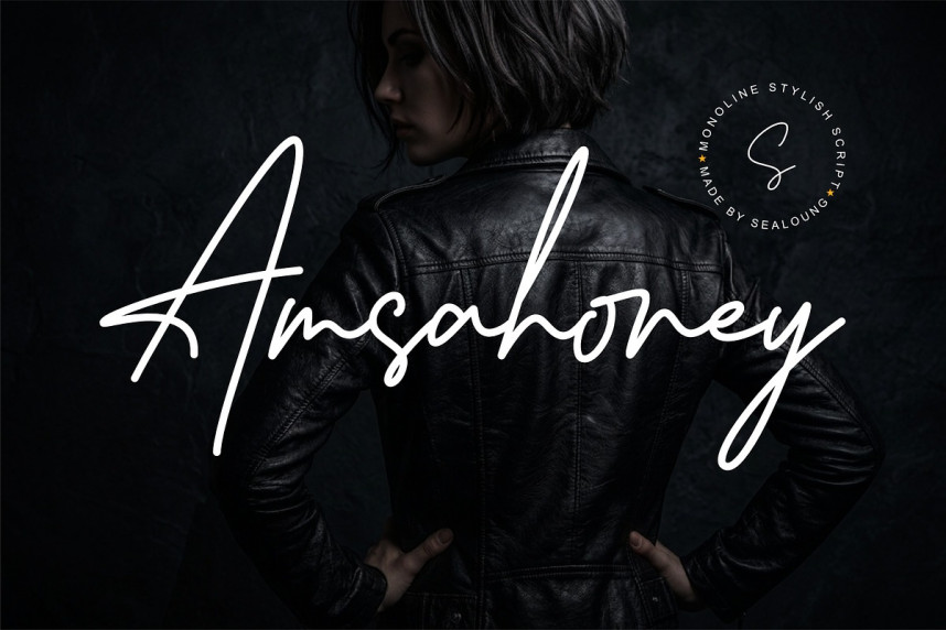 Amsahoney Script Font - Befonts