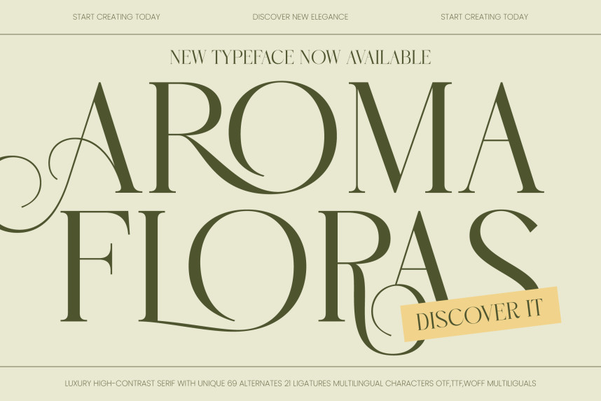 Aroma Floras Font - Befonts