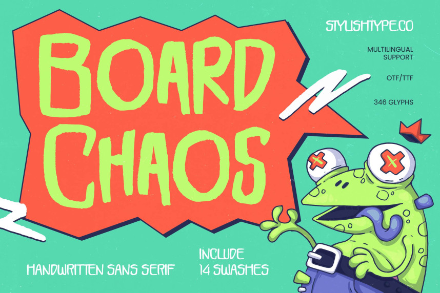 Board Chaos - Handwritten Sans Serif Font - Befonts