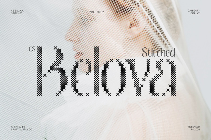 CS Belova Stitched Font - Befonts